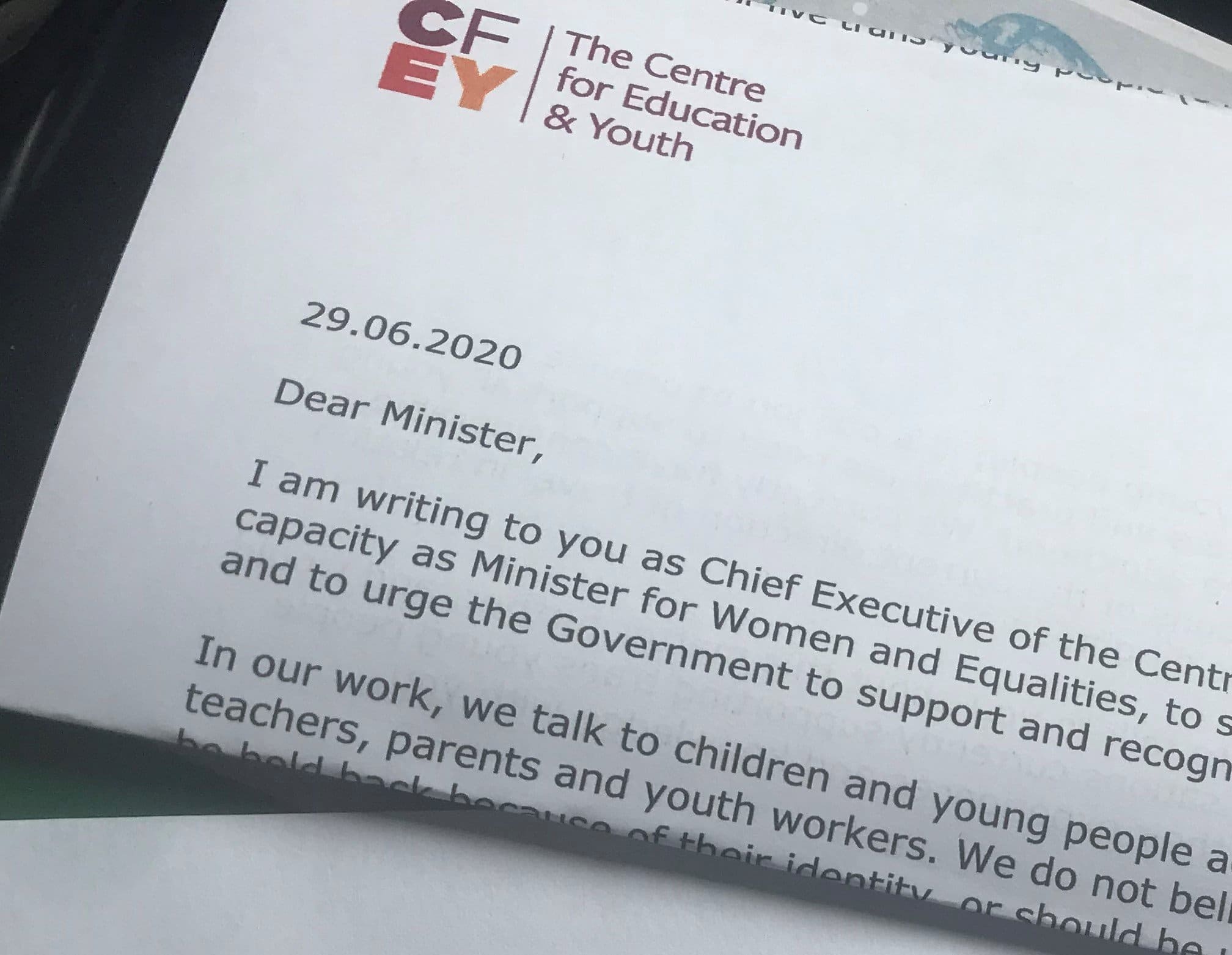 CfEY calls on Minister for Women and Equalities to respect and protect ...